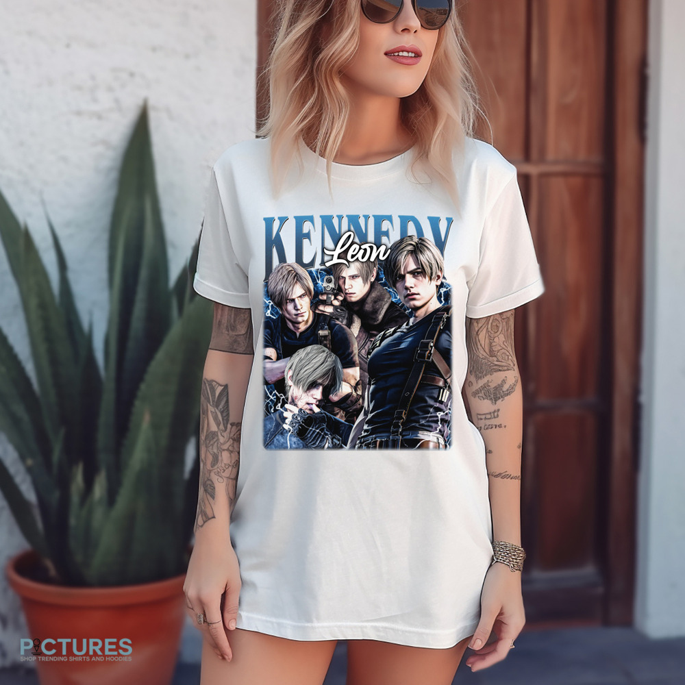 Leon Kennedy Blue Version Vintage Bootleg Shirt • Picturestees Clothing LLC