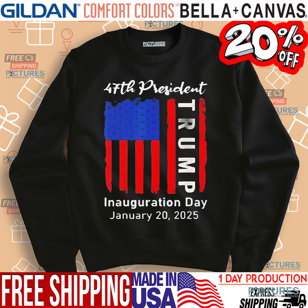 Trump 47th President Inauguration Day 2025 USA Flag Shirt ...