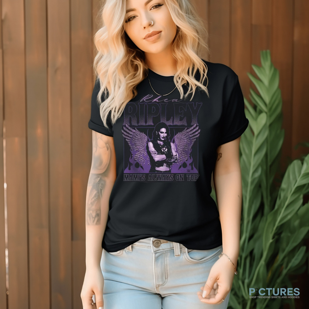 WWE Rhea Ripley Winged Portrait Mami's Always On Top Shirt ...