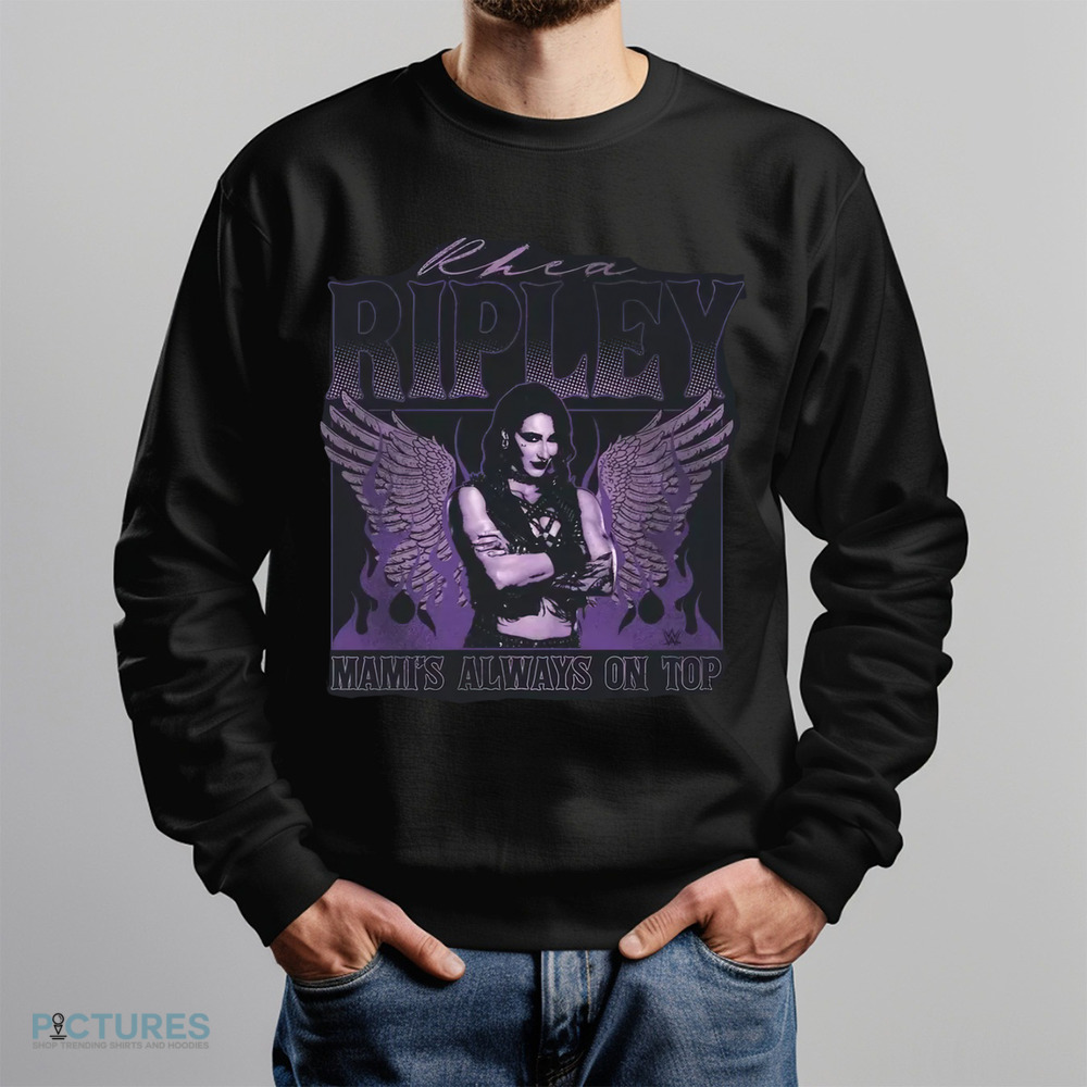 WWE Rhea Ripley Winged Portrait Mami's Always On Top Shirt • Picturestees Clothing LLC