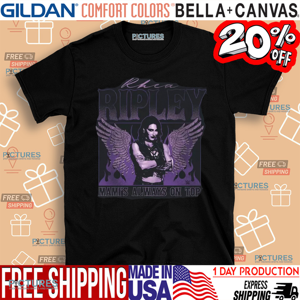 WWE Rhea Ripley Winged Portrait Mami's Always On Top Shirt ...
