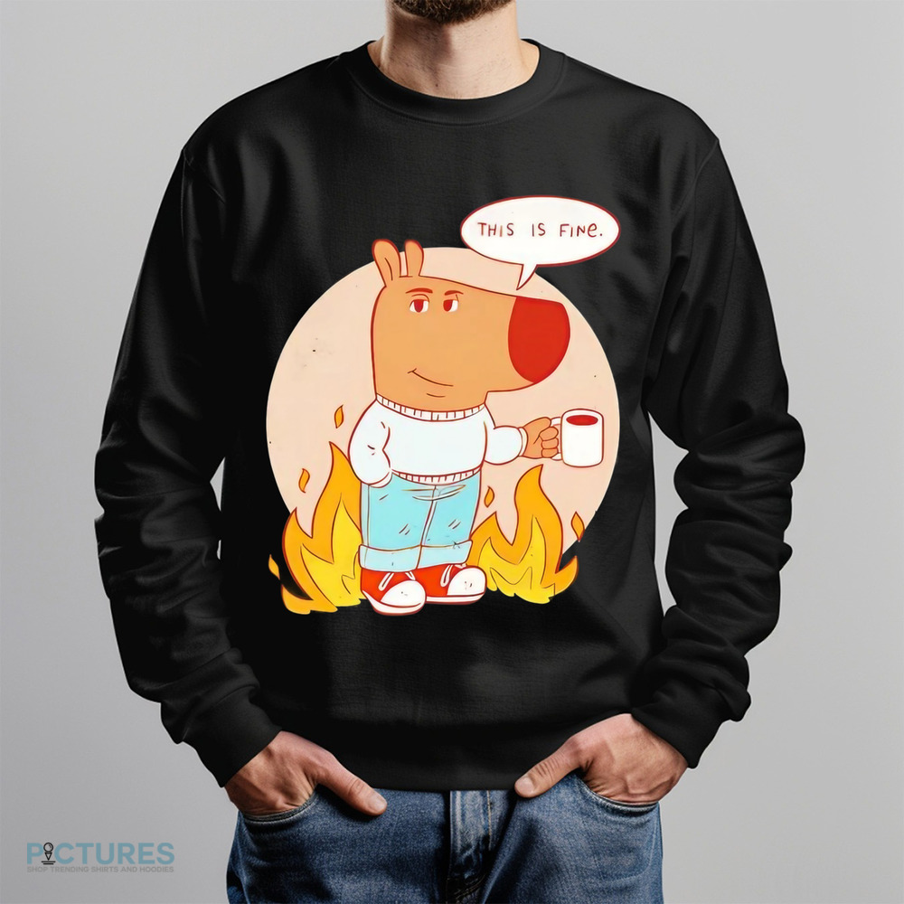 Chill Guy Fire This Is Fine Shirt • Picturestees Clothing LLC