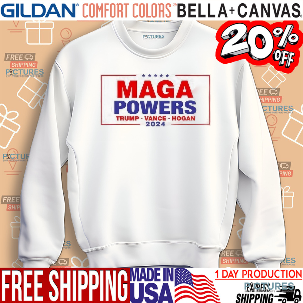 Hulk Hogan Wearing Maga Powers Trump Vance Hogan 2024 Shirt ...