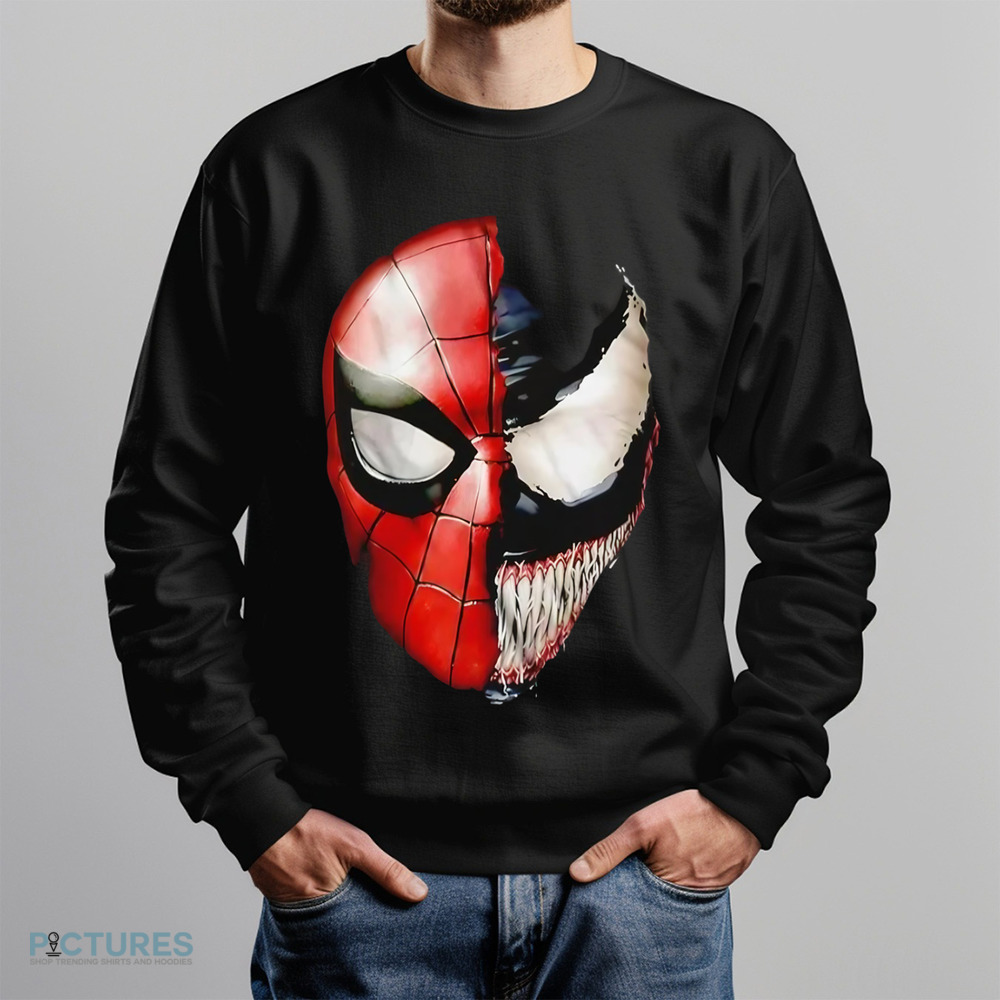 Marvel Spider-Man Venom Split Face Shirt • Picturestees Clothing LLC