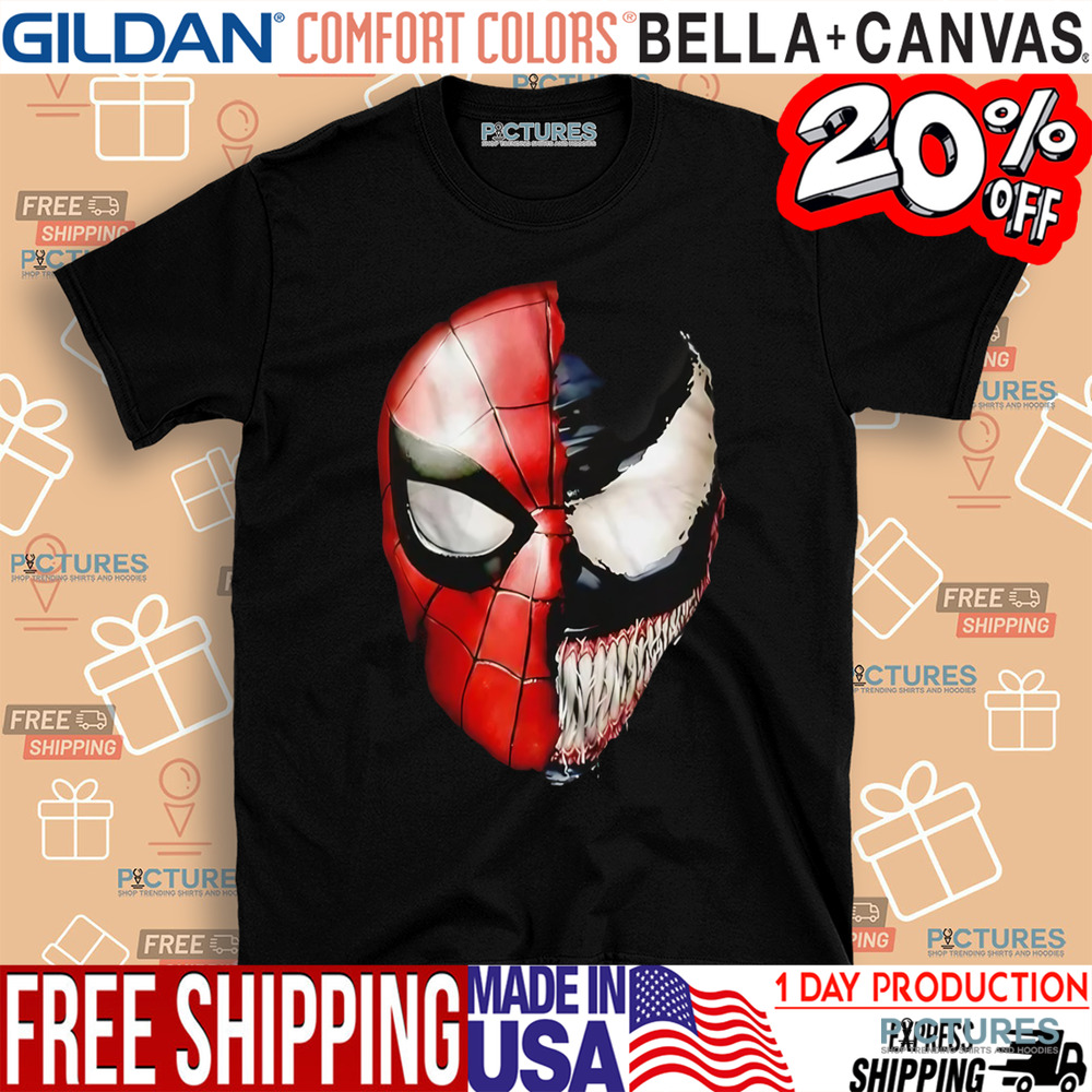 🚛Free Delivery: 📣SaleOff 20% Marvel Spider-Man Venom split face shirt ...