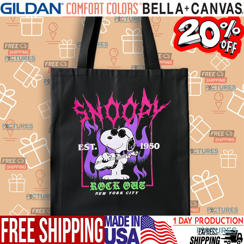 Peanuts Snoopy Rock Out New York City Est. 1950 Metal Shirt ...