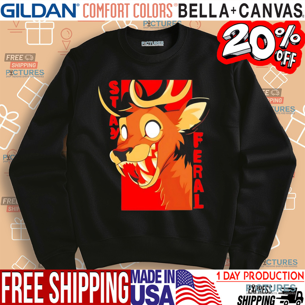 Stay Feral Toothy Deer Shirt • Picturestees Clothing LLC