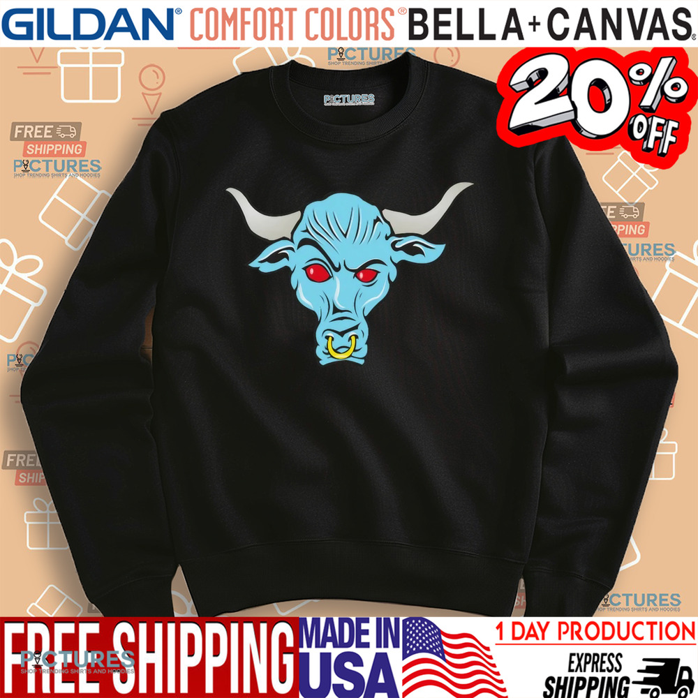The Rock Blue Brahma Bull WWE Mens Shirt • Picturestees Clothing LLC