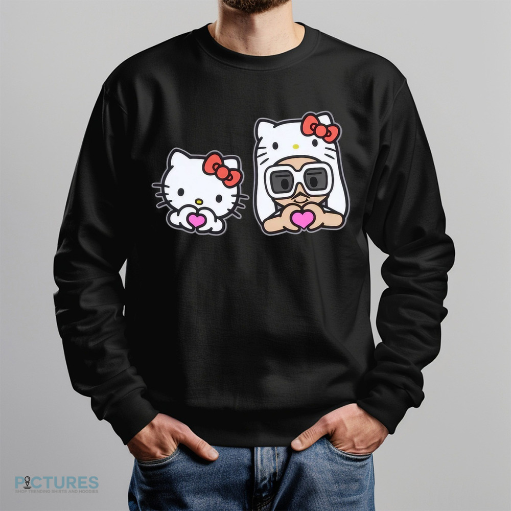 Hello Kitty And Bruno Mars Heart Hands Shirt • Picturestees Clothing LLC