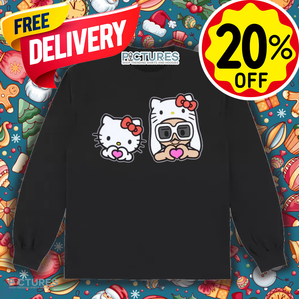 Hello Kitty And Bruno Mars Heart Hands Shirt • Picturestees Clothing LLC