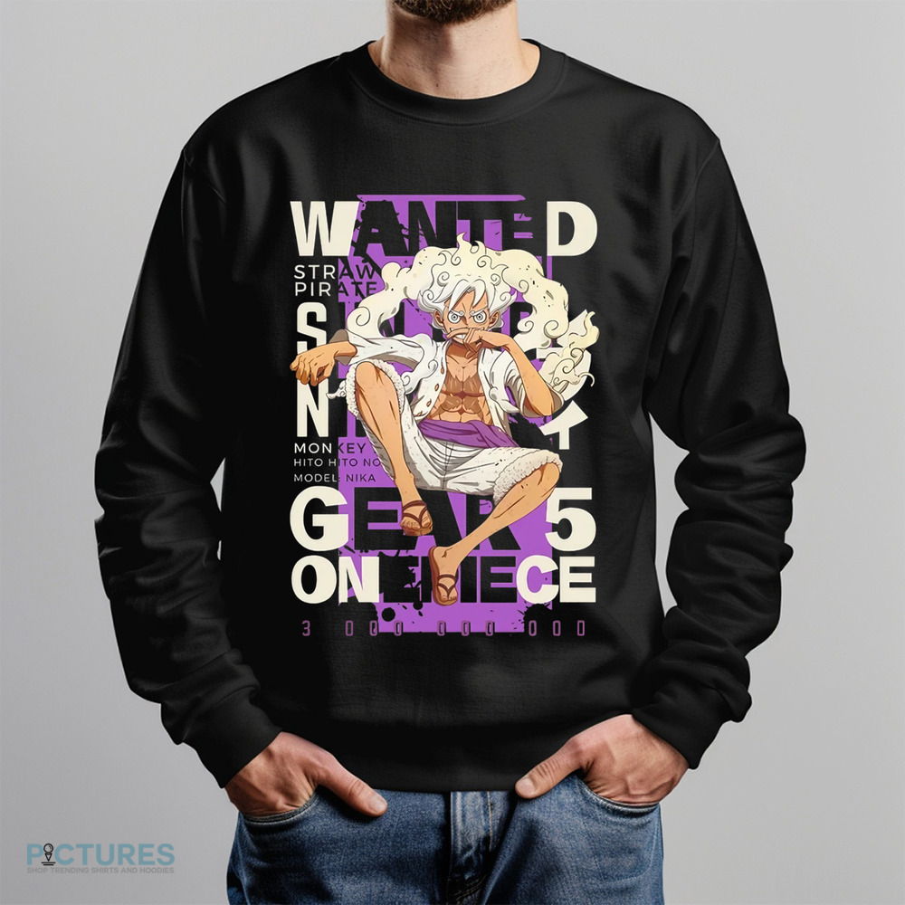 Luffy One Piece Gear 5 Wanted Shirt • Picturestees Clothing LLC