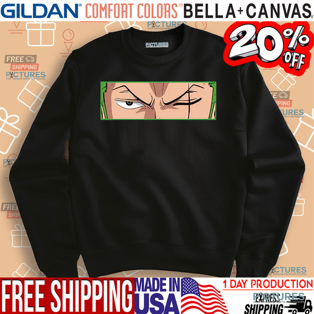 🚛Free Delivery: 📣SaleOff 20% One Piece Roronoa Zoro Eyes Anime Shirt ...