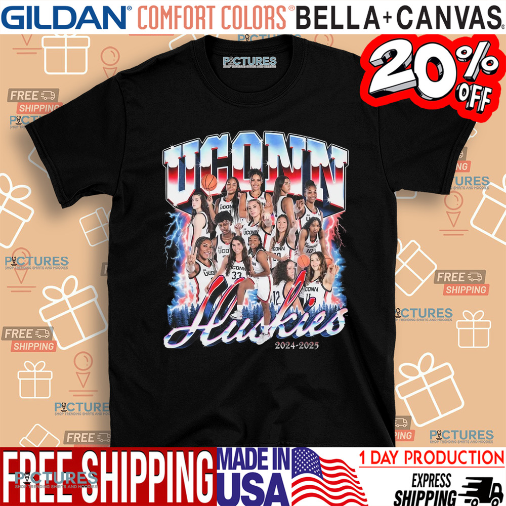 Uconn Huskies Basketball Team 2024 2025 Shirt • Picturestees Clothing LLC