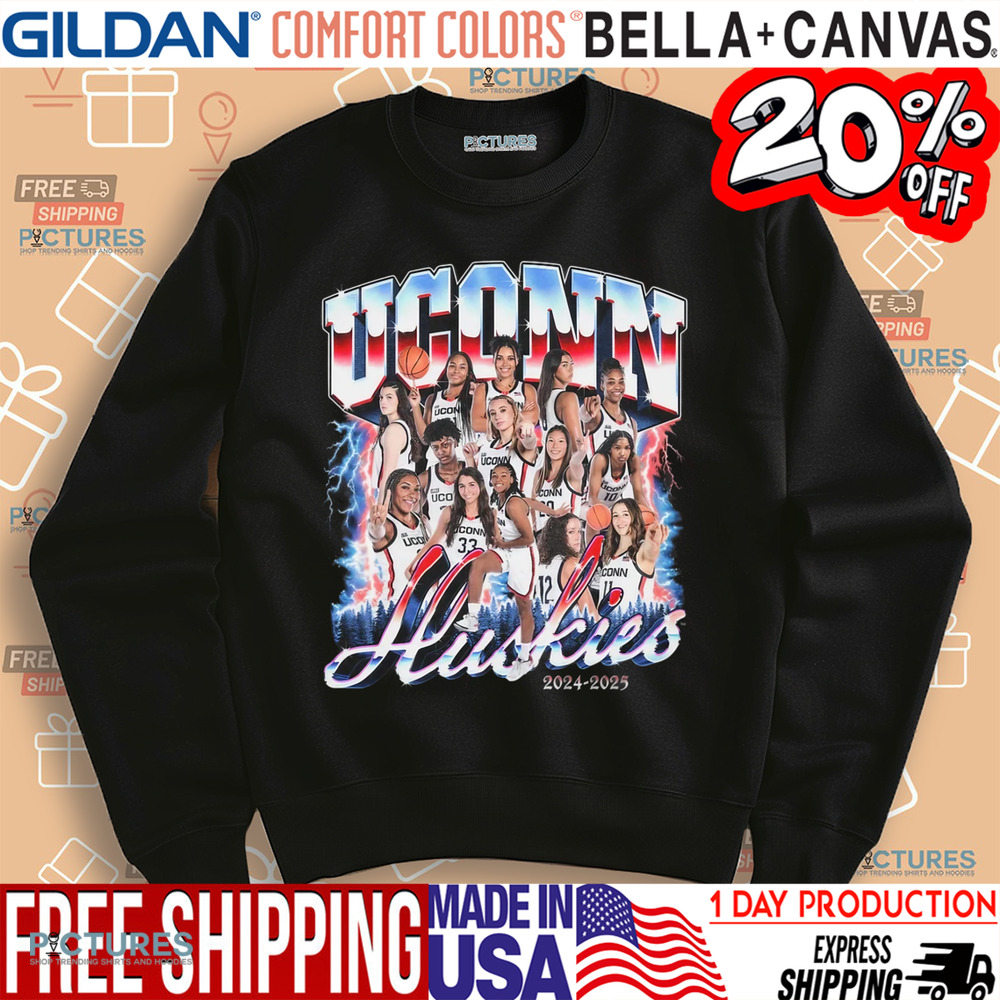 Uconn Huskies Basketball Team 2024 2025 Shirt • Picturestees Clothing LLC
