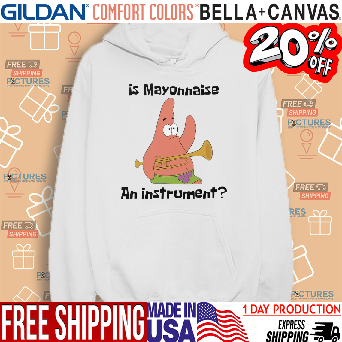 Patrick Star SpongeBob SquarePants Is Mayonnaise An Instrument Shirt ...