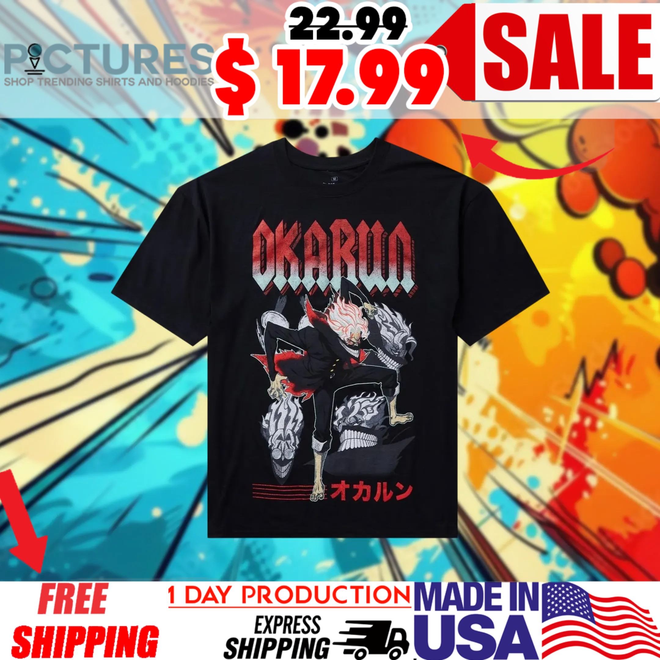 Dandadan Okarun Collage Anime Vintage Shirt • Picturestees Clothing LLC