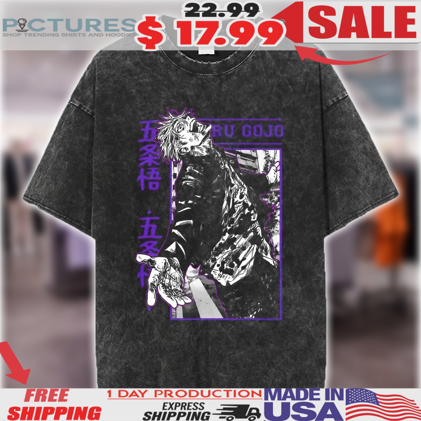 Jujutsu Kaisen Gojo Satoru Shirt • Picturestees Clothing LLC