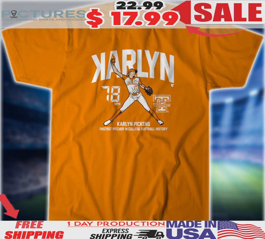 Karlyn Pickens Tennessee Lady Volunteers Softball Backwards K Shirt ...