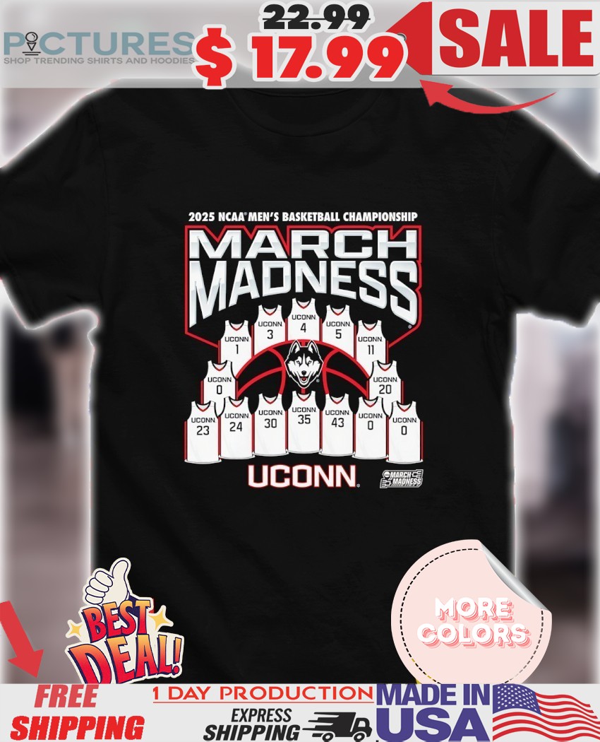 March Madness UConn Huskies 2025 NCAA Men’s Basketball Championship ...