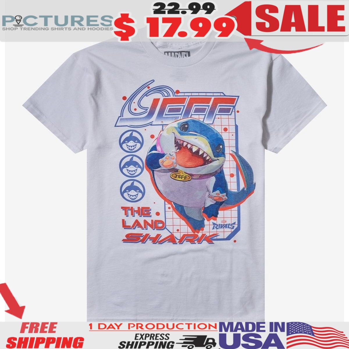 Marvel Rivals Jeff The Land Shark 2025 Shirt • Picturestees Clothing LLC