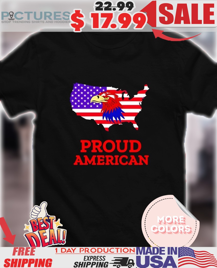Proud American Flag Eagle State Map Shirt • Picturestees Clothing LLC