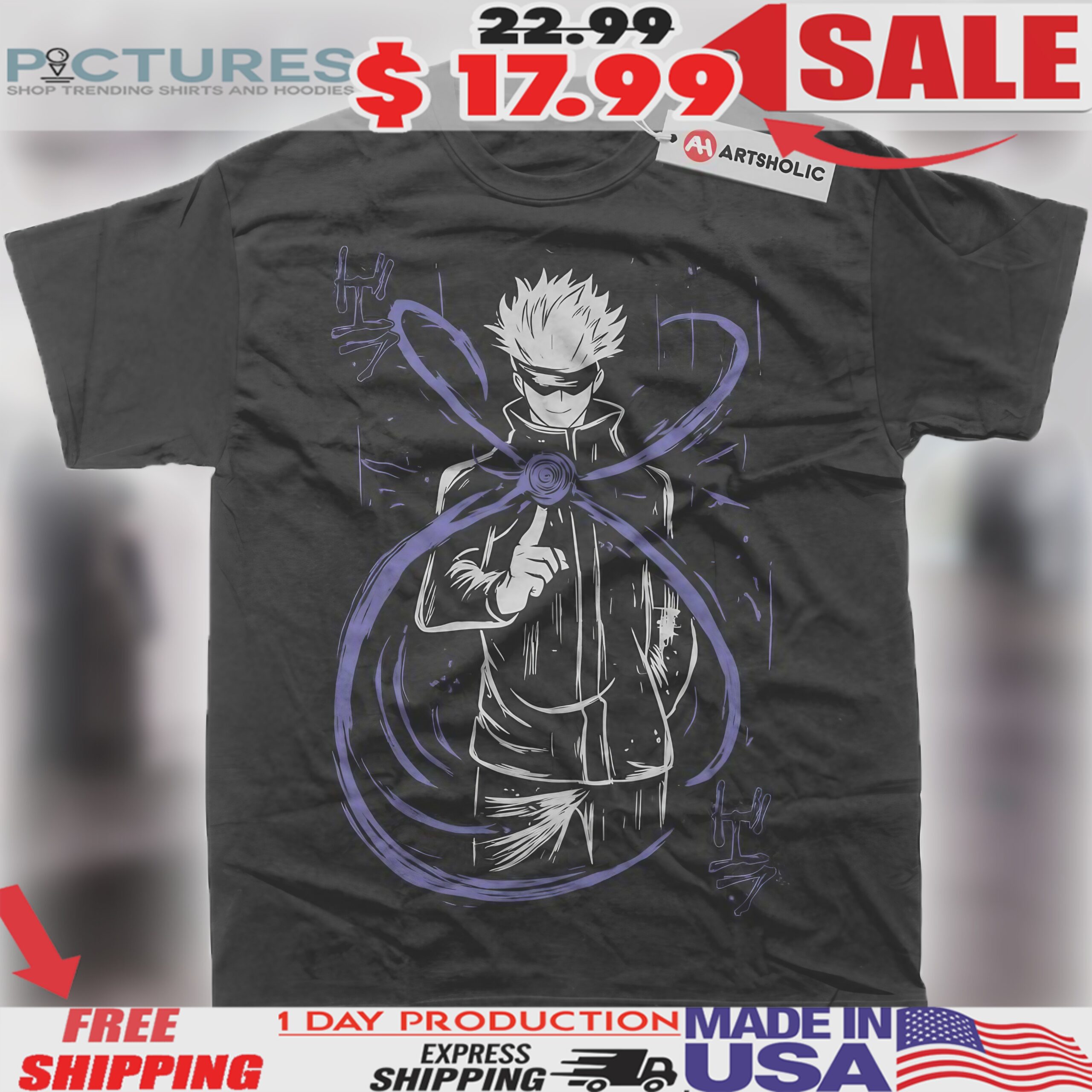 🚛Free Delivery: 📣SaleOff 20% Satoru Gojo Jujutsu Kaisen Anime Graphic ...