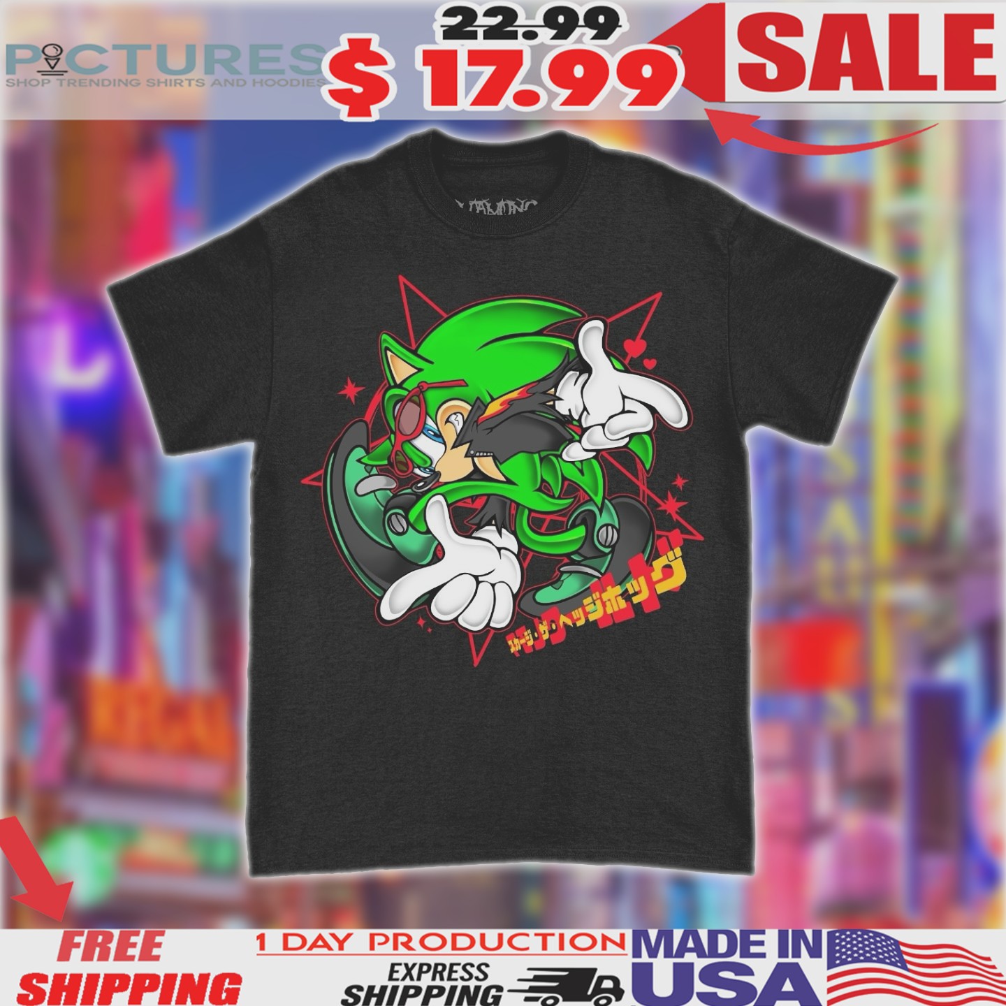 Scourge The Hedgehog Japanese Style Shirt • Picturestees Clothing LLC