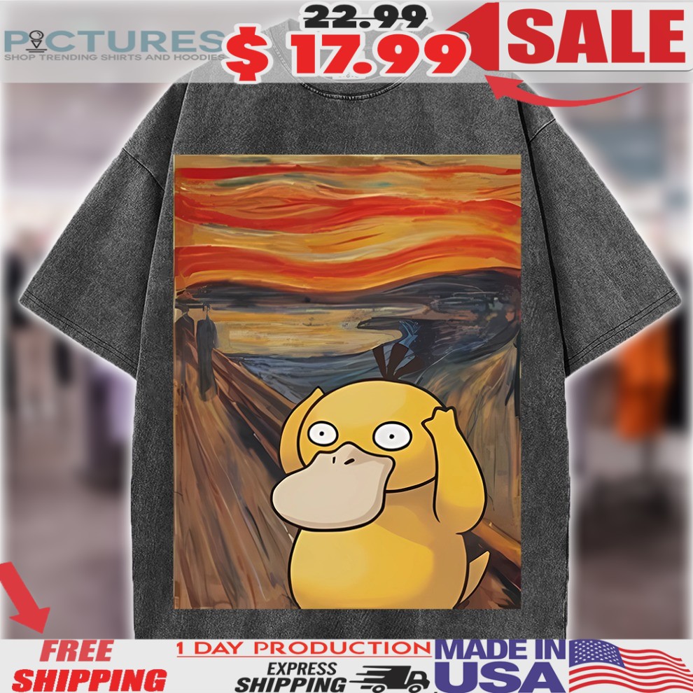 Screaming Pokémon Psyduck Paint Anime Shirt • Picturestees Clothing LLC
