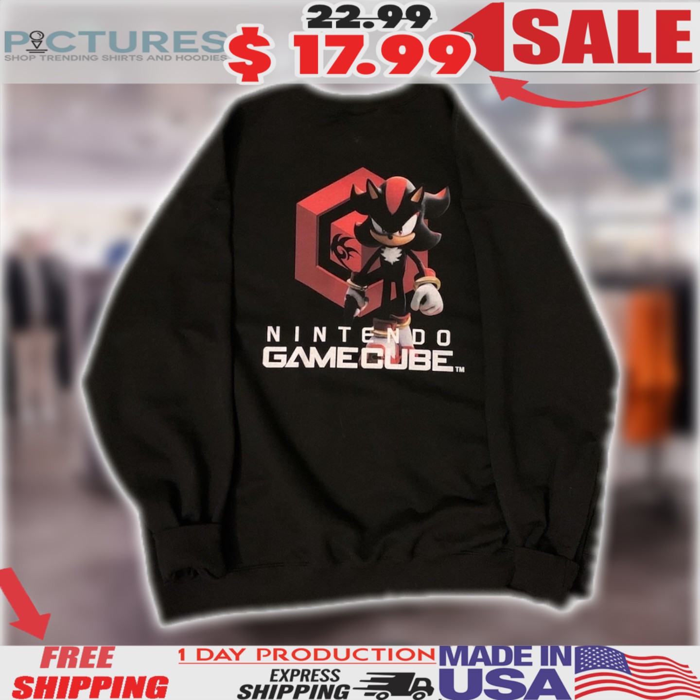 Shadow The Hedgehog Nintendo Gamecube Shirt • Picturestees Clothing LLC