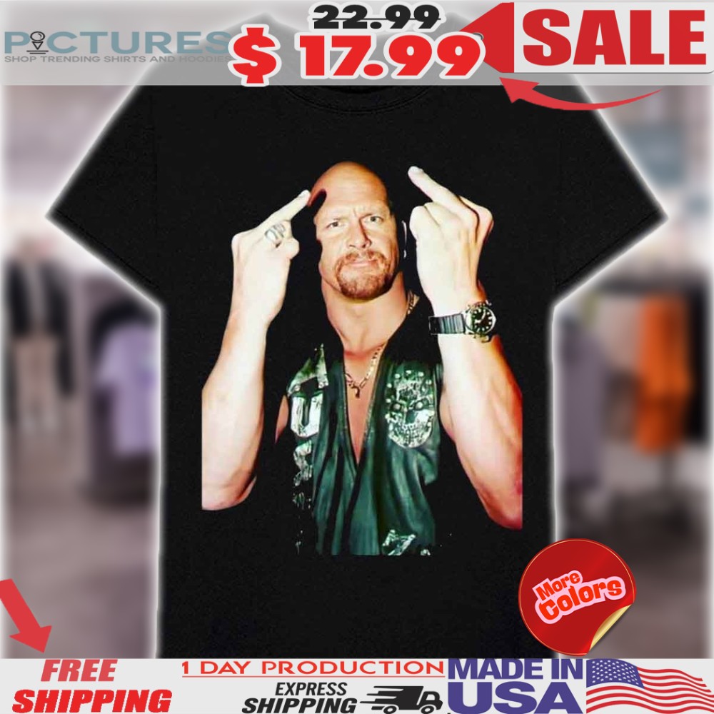 WWE Stone Cold Steve Austin Middle Finger Shirt • Picturestees Clothing LLC