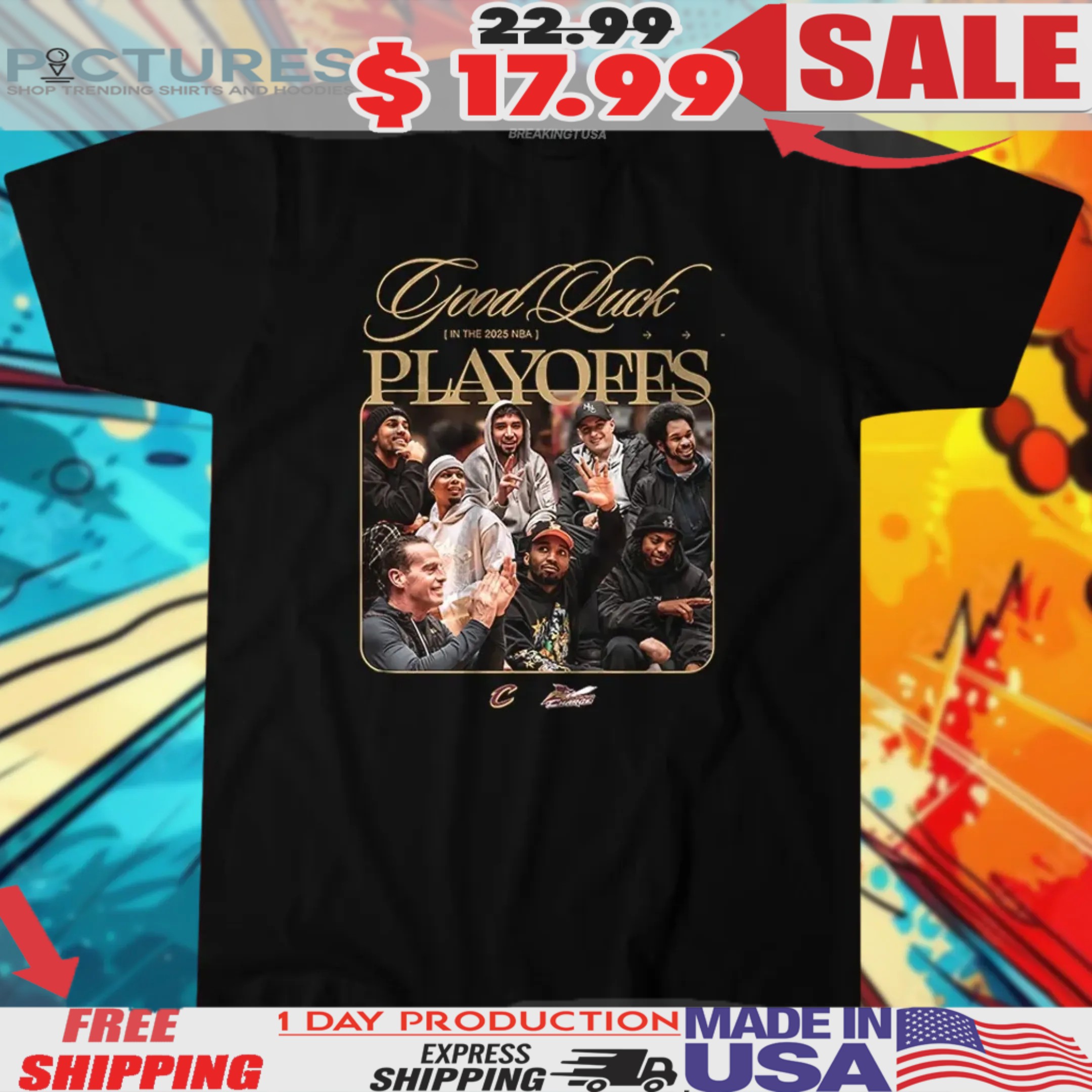 Good Luck Cleveland Cavaliers In The 2025 Nba Playoffs Shirt ...