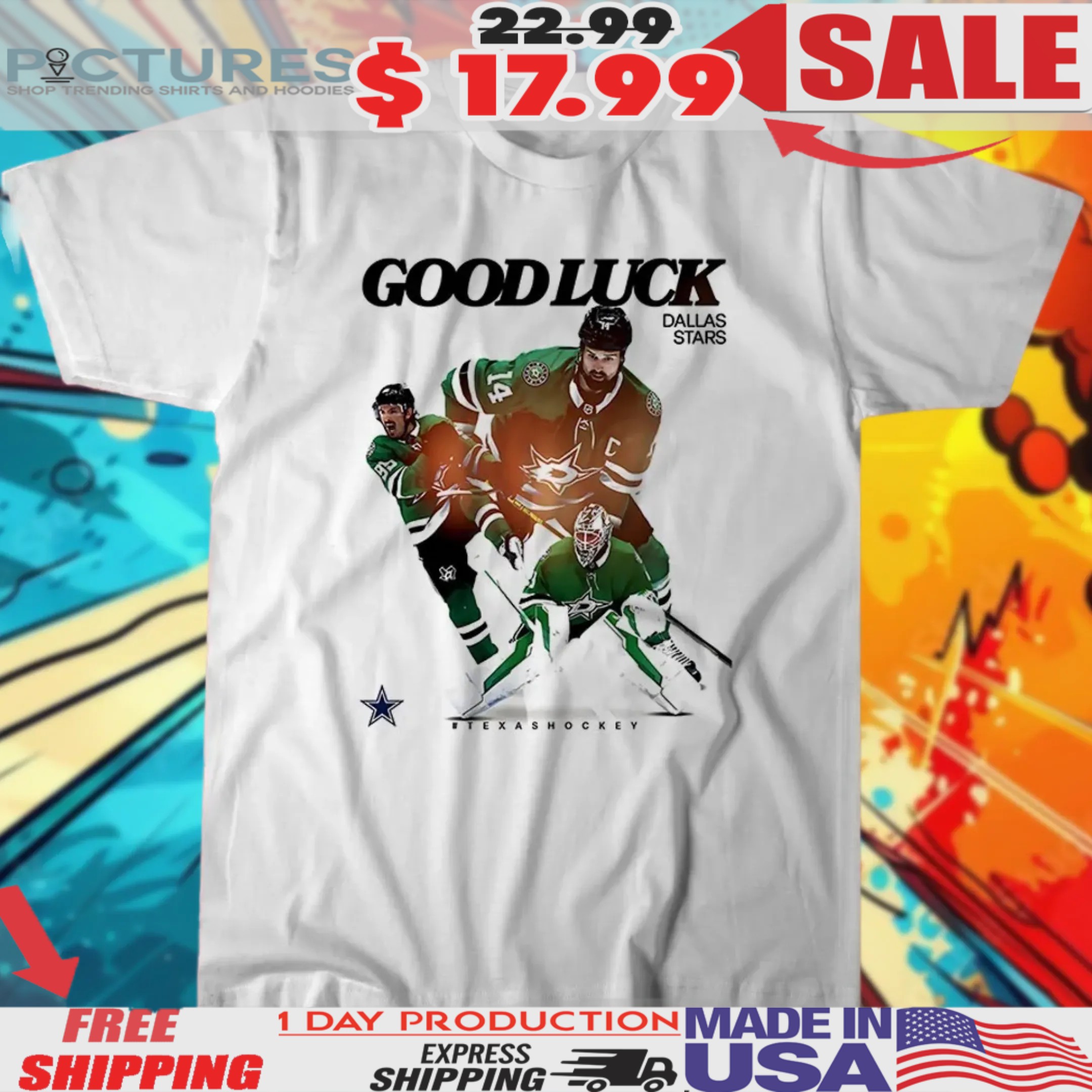 Good Luck Dallas Stars 2025 Stanley Cup Playoffs 2025 Shirt ...