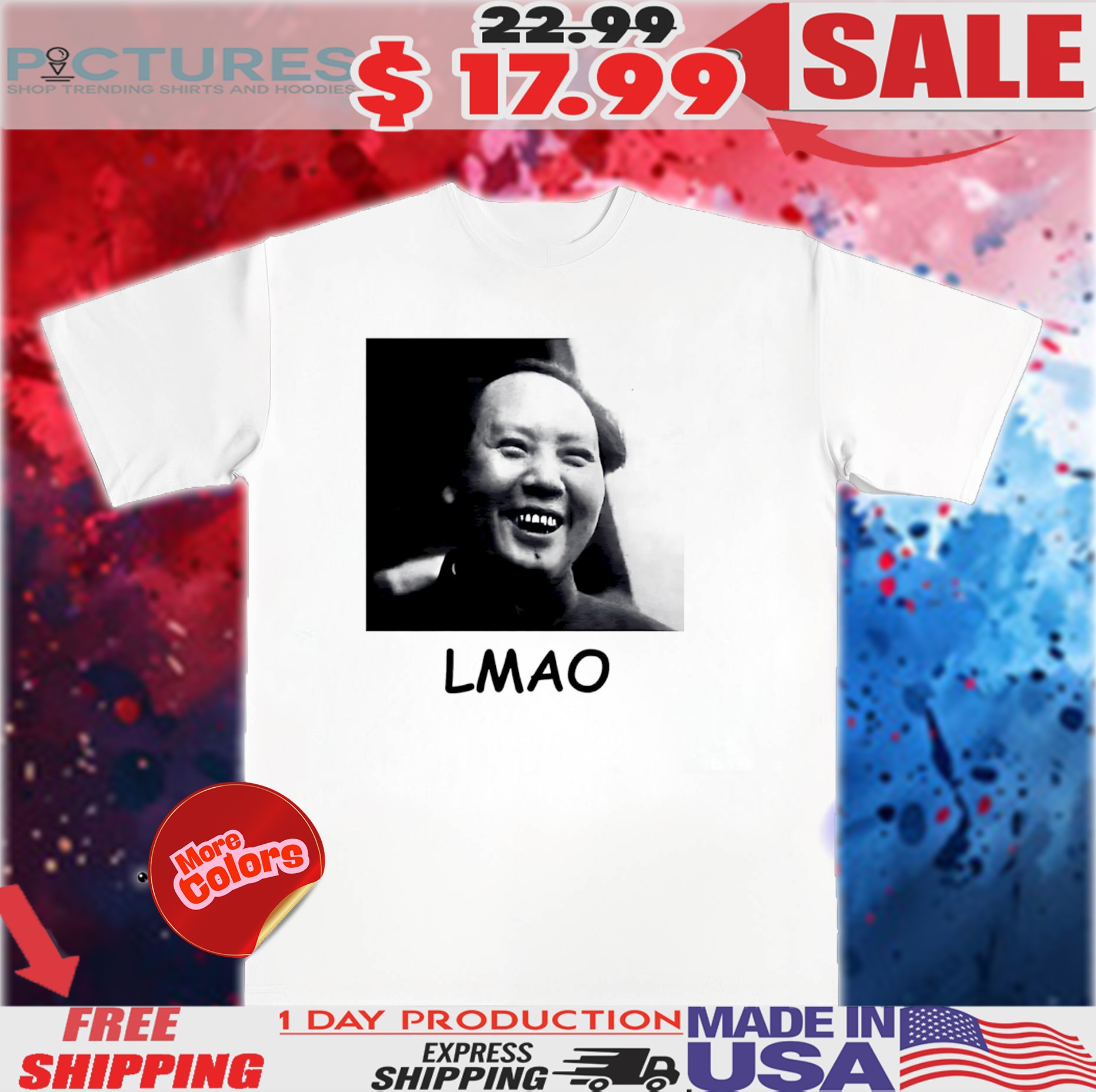🚛Free Delivery: 📣SaleOff 20% Mao Zedong Lmao retro shirt • , Classic ...