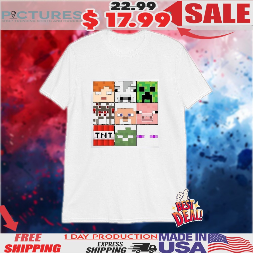 Minecraft Steve Mob Heads Shirt • Picturestees Clothing LLC