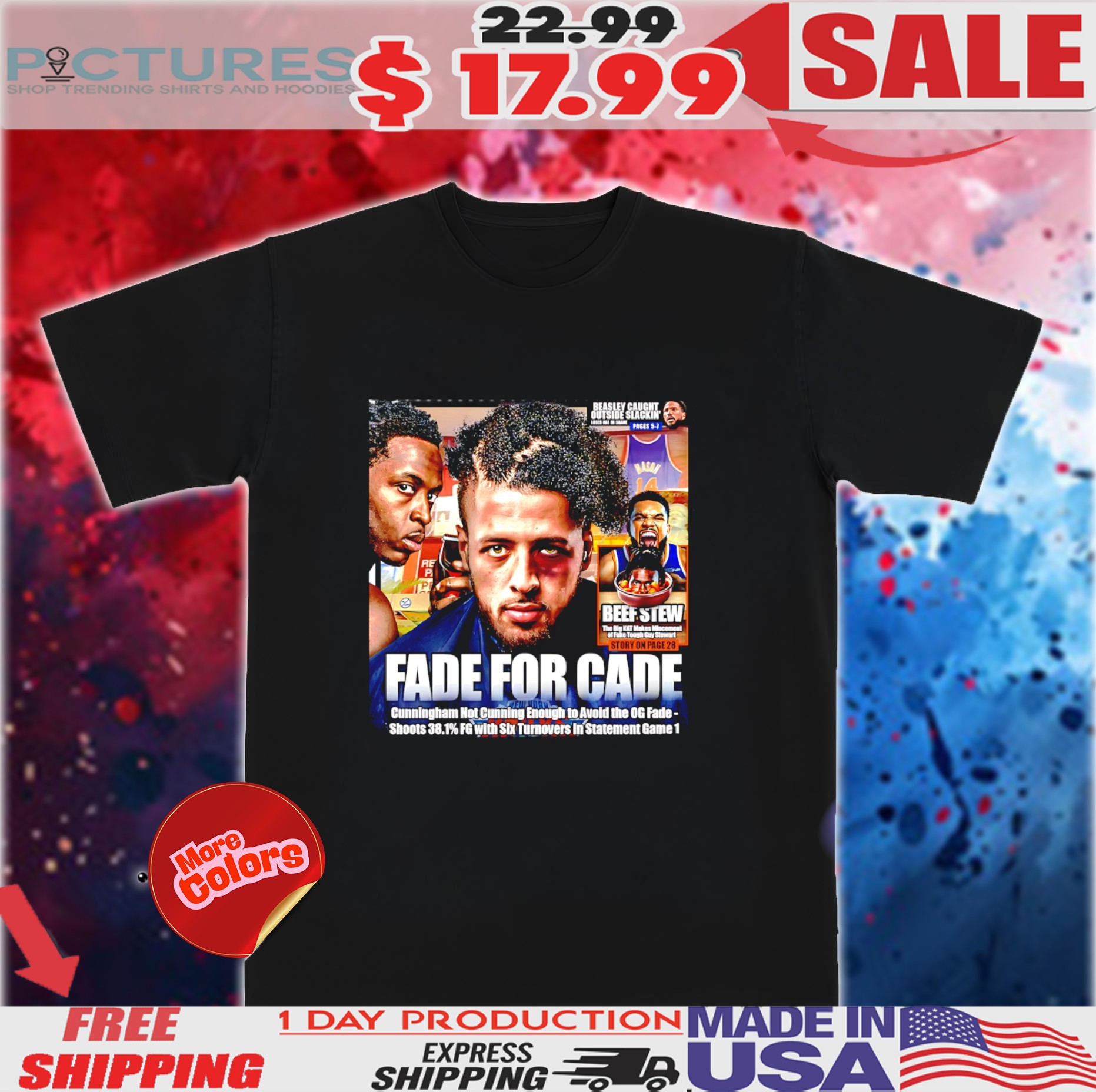 New York Knicks Fade For Cade Shirt