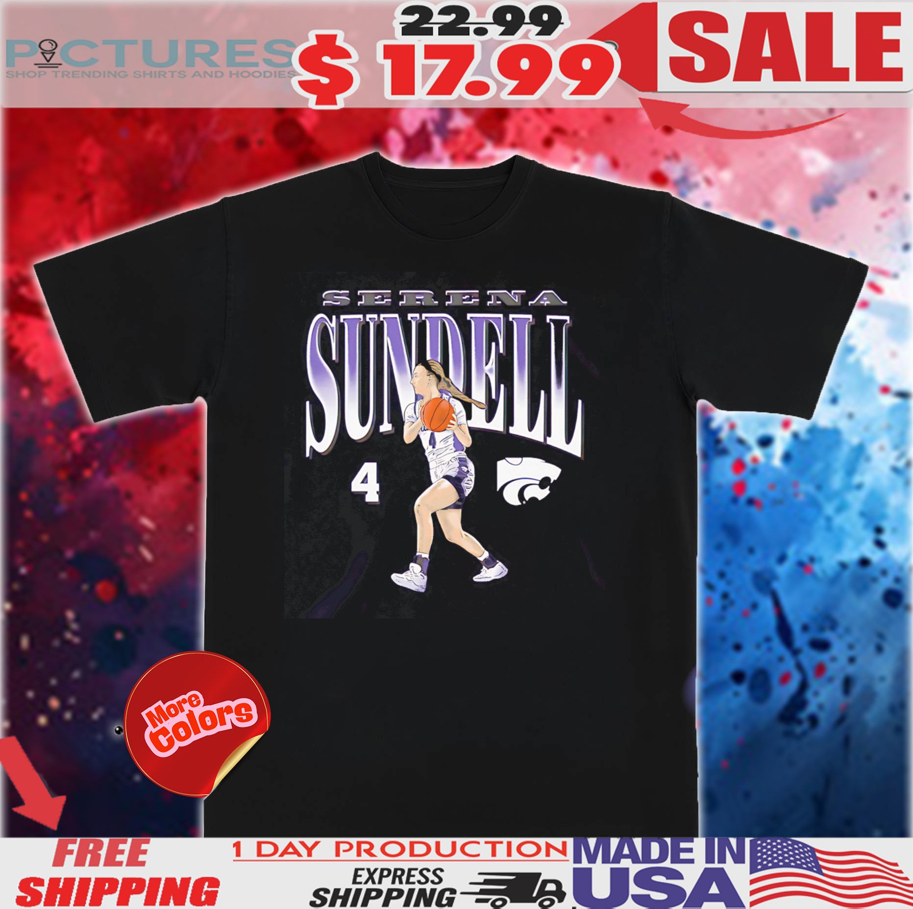Serena Sundell Seattle Storm Illustrated Shirt • Picturestees Clothing LLC