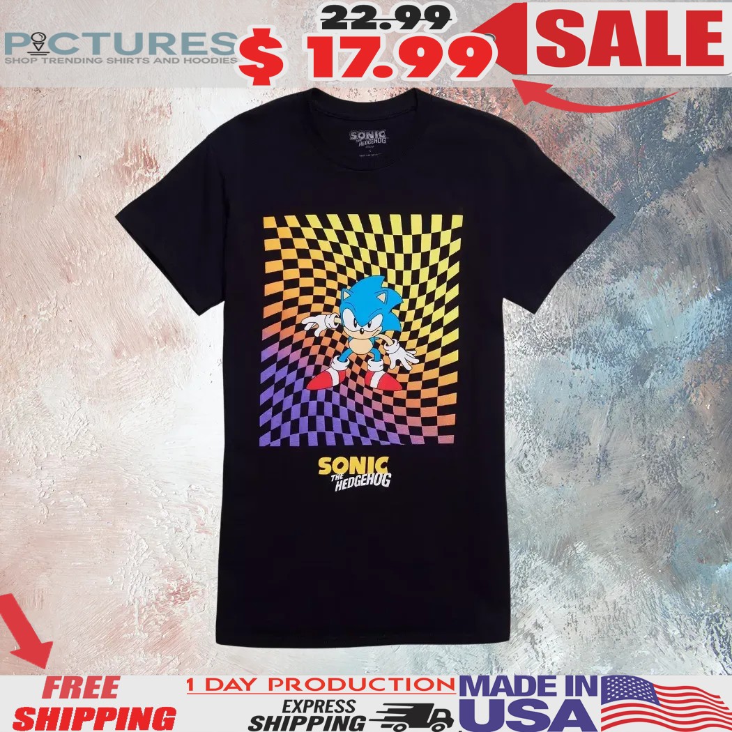Sonic The Hedgehog Ombre Checkered Shirt • Picturestees Clothing LLC