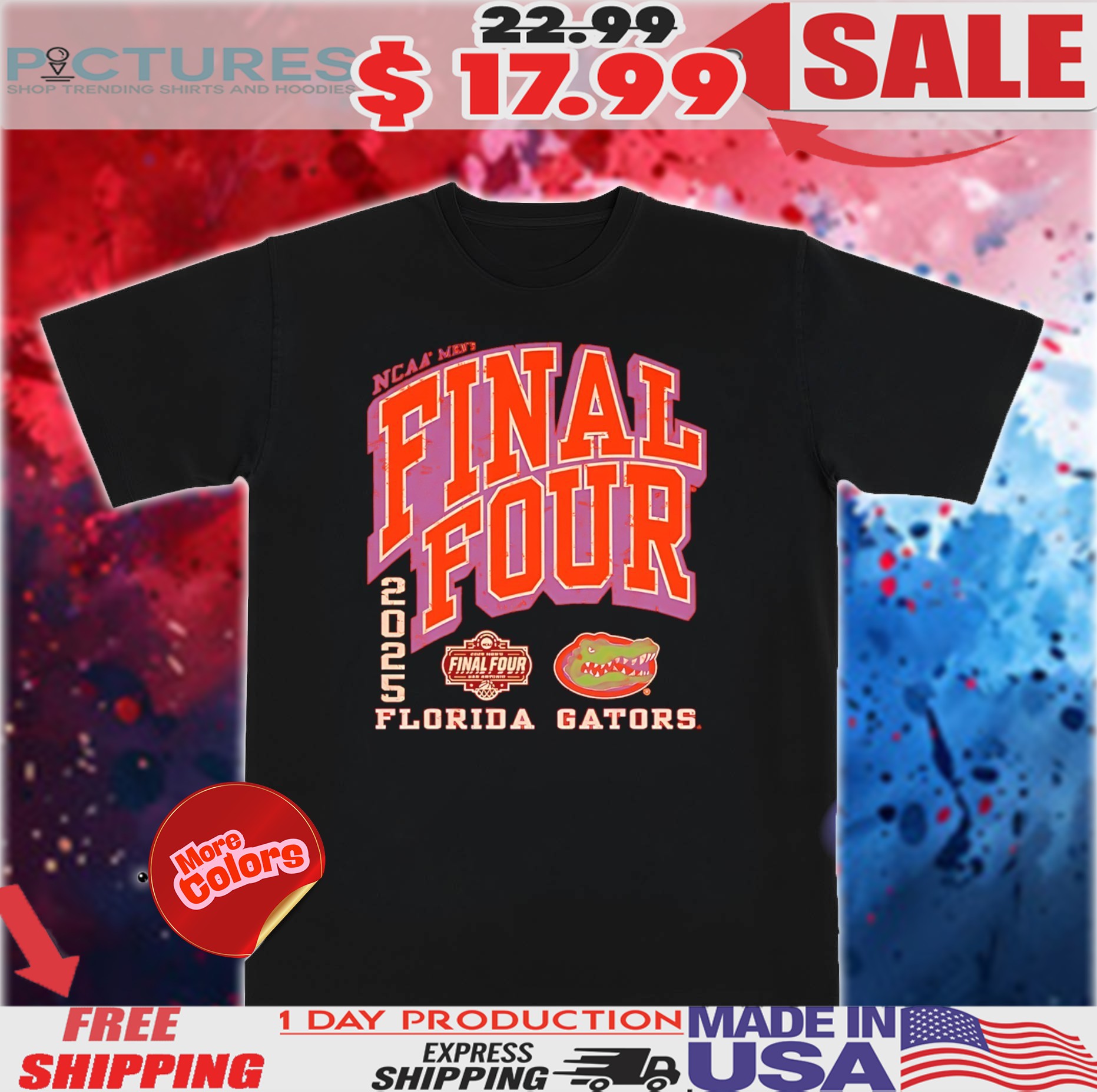 University Of Florida Men’s Basketball 2025 Final Four Shirt ...