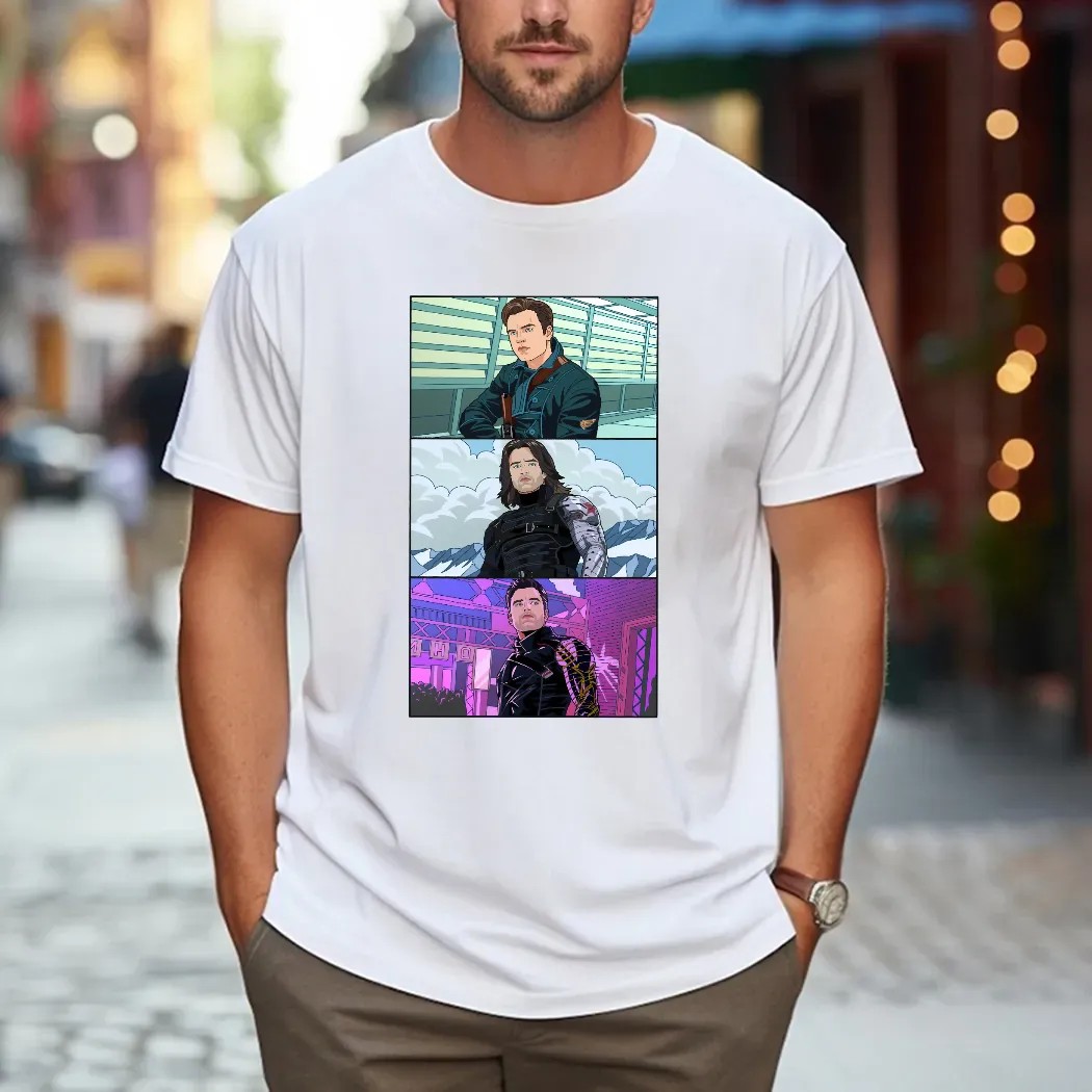 Bucky Barnes Winter Soldier Legacy Marvel Comic Style T Shirt ...