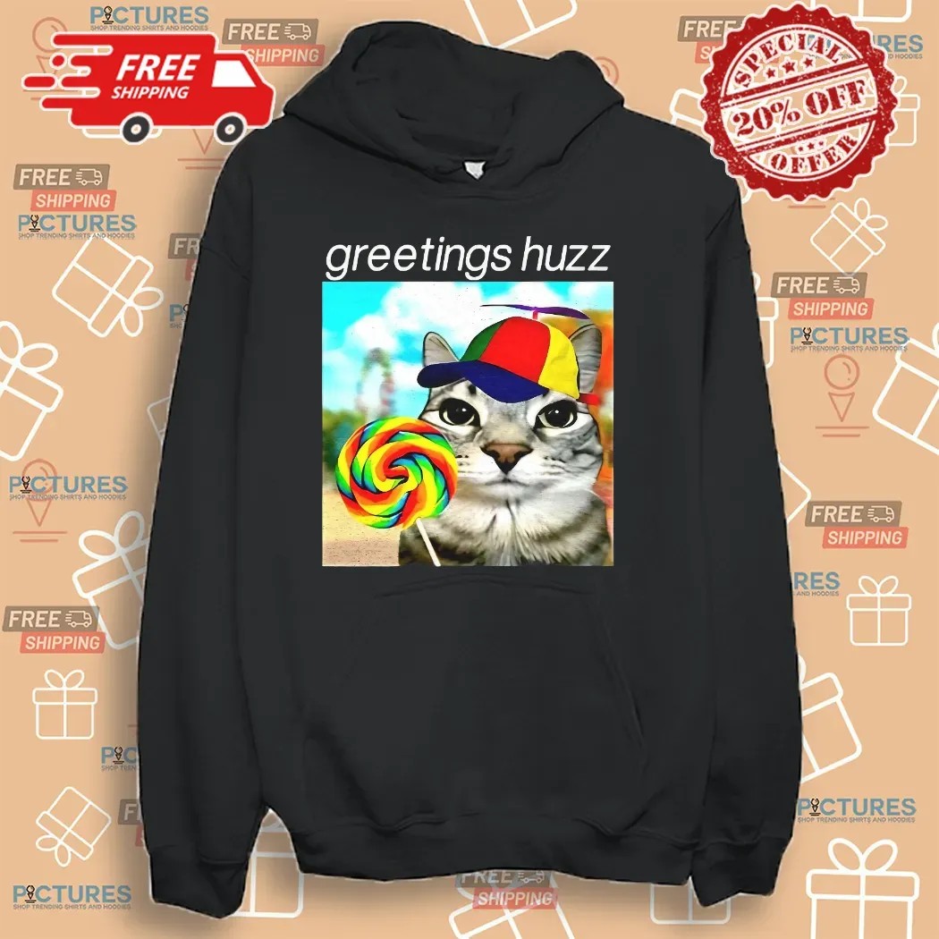 Cat Greetings Huzz Lollipop Shirt • Picturestees Clothing LLC