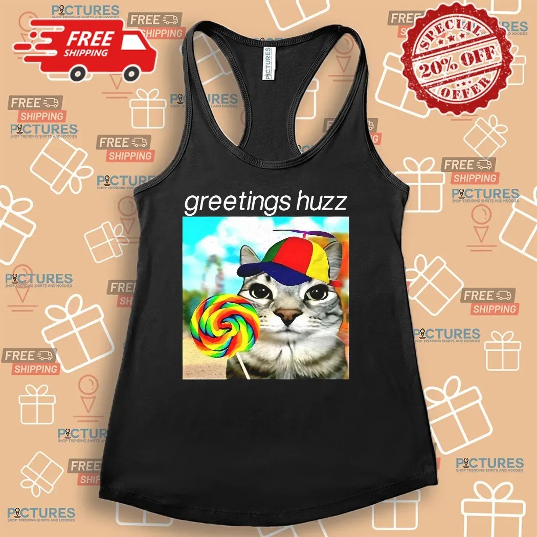Cat Greetings Huzz Lollipop Shirt • Picturestees Clothing LLC