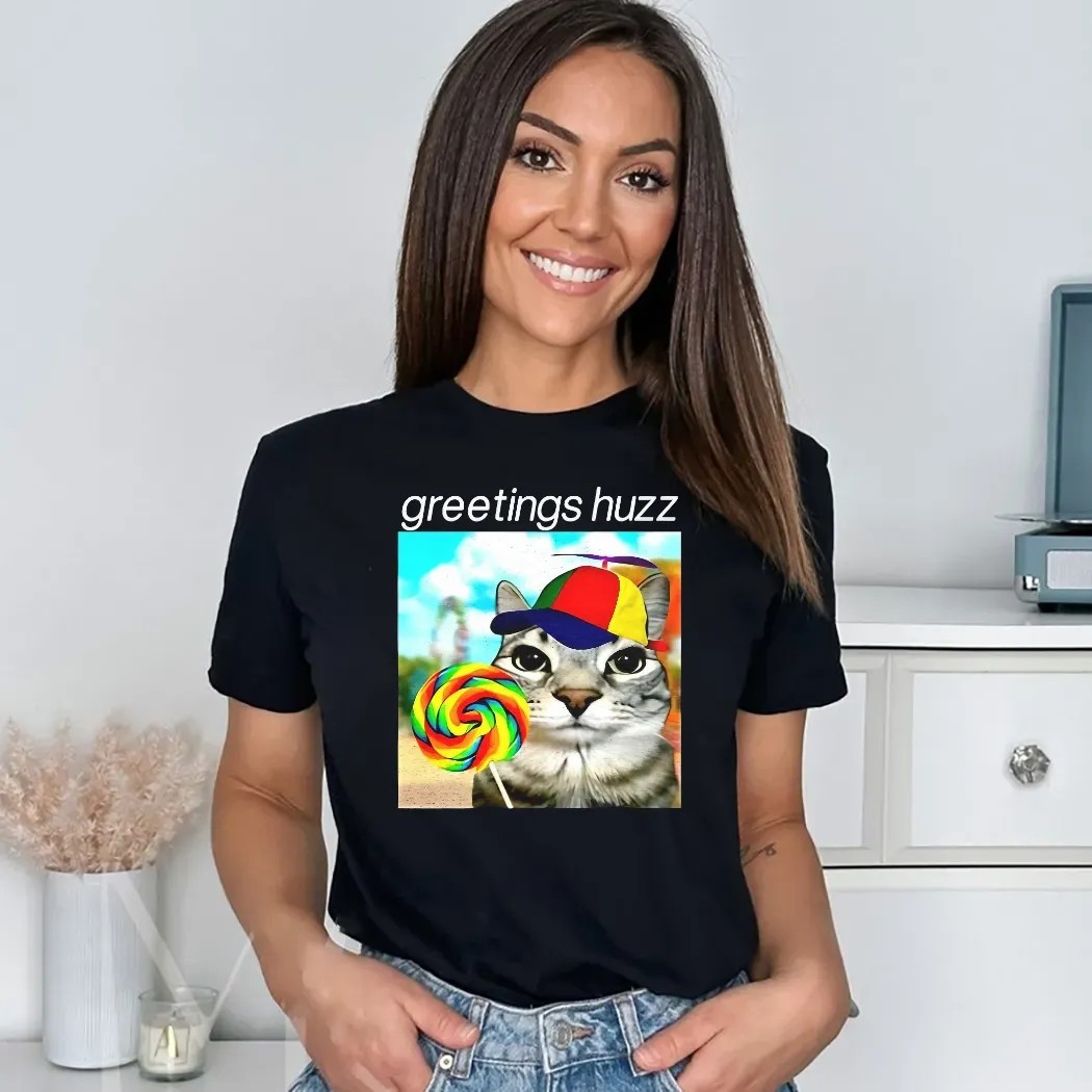 Cat Greetings Huzz Lollipop Shirt • Picturestees Clothing LLC