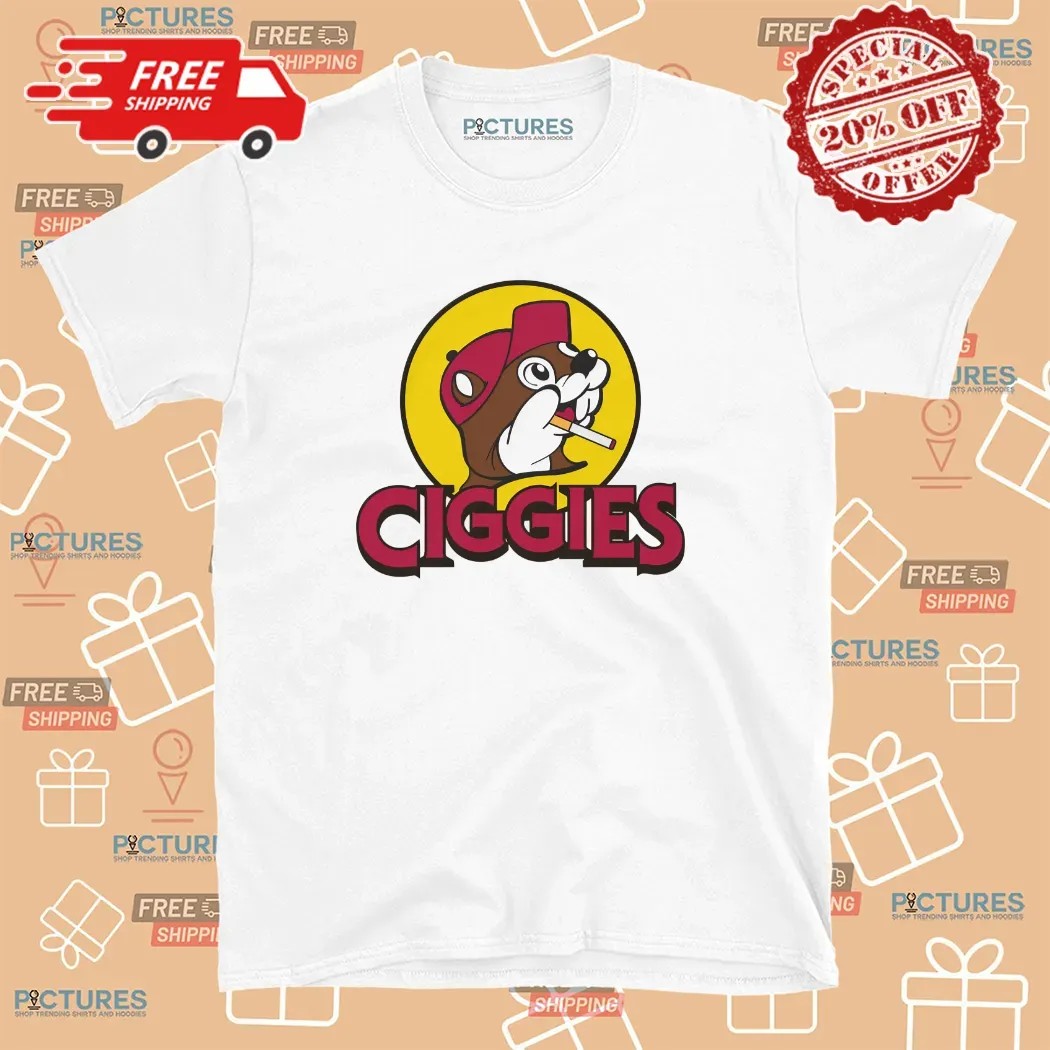 Ciggies Smoking Buc-ee's Parody Logo T Shirt • Picturestees Clothing LLC