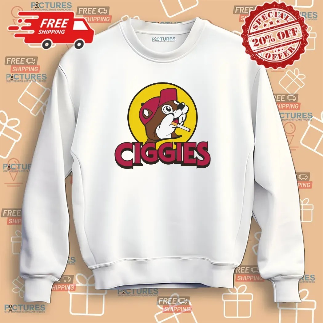 Ciggies Smoking Buc-ee's Parody Logo T Shirt • Picturestees Clothing LLC