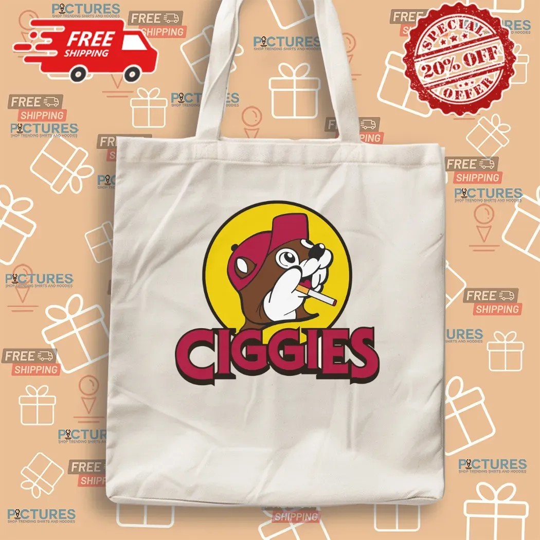Ciggies Smoking Buc-ee's Parody Logo T Shirt • Picturestees Clothing LLC