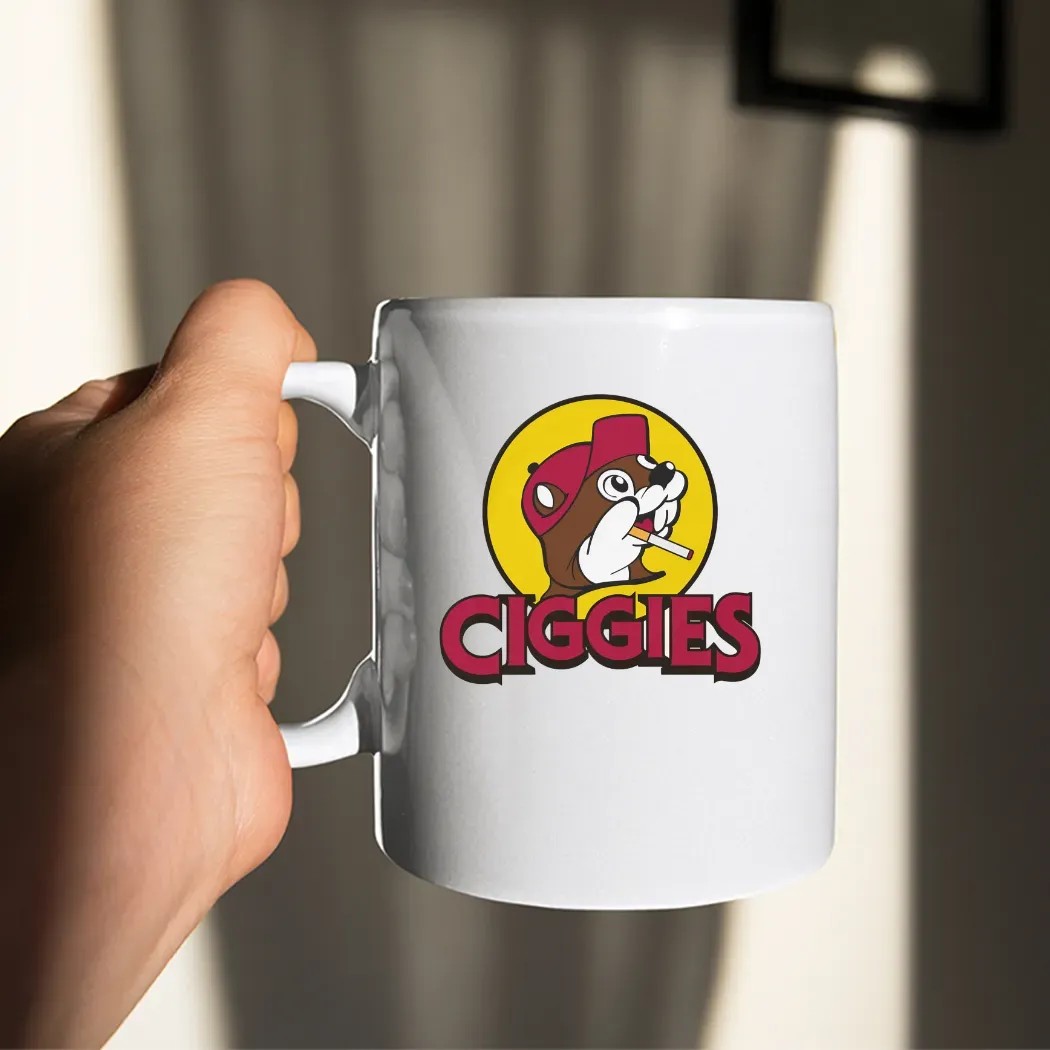 Ciggies Smoking Buc-ee's Parody Logo T Shirt • Picturestees Clothing LLC