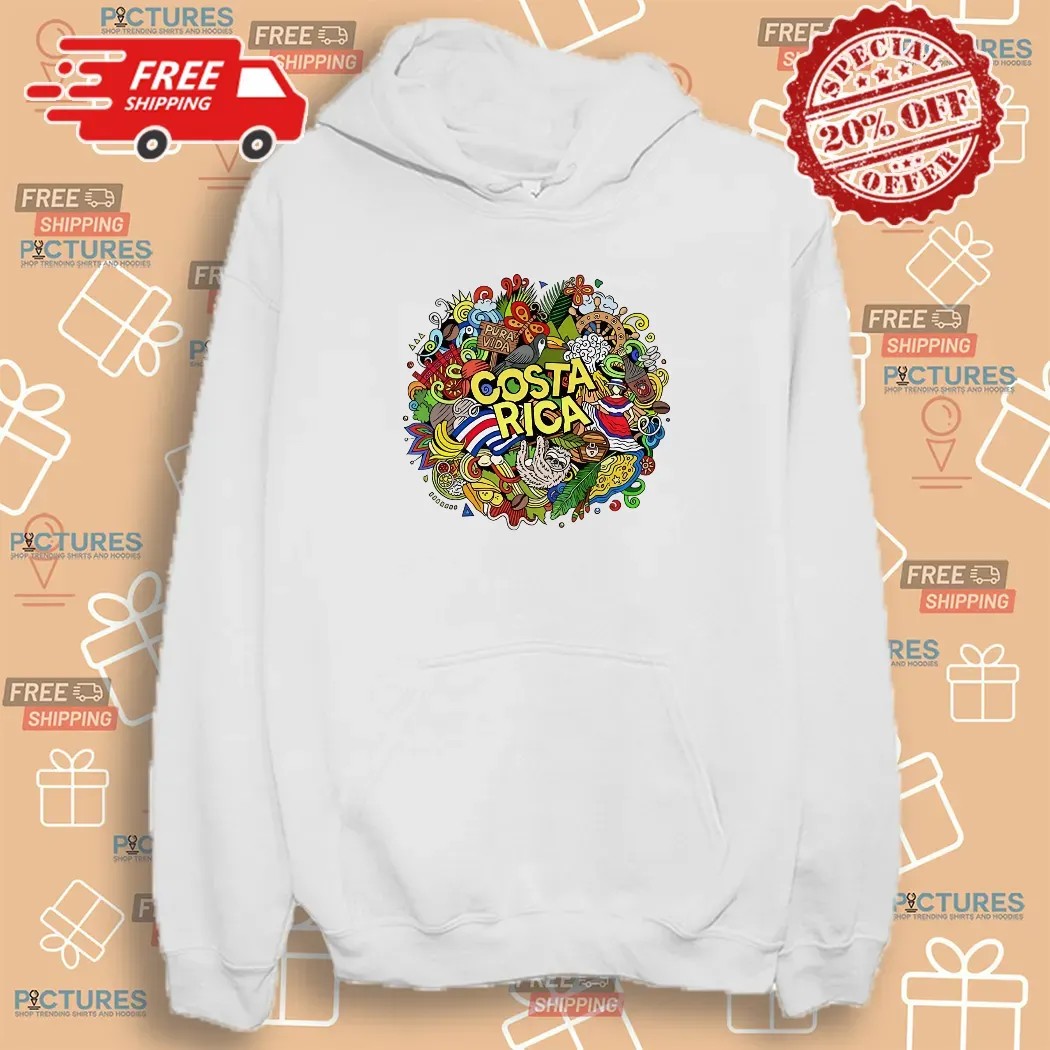 Costa Rica Pura Vida Doodle Art Shirt • Picturestees Clothing LLC
