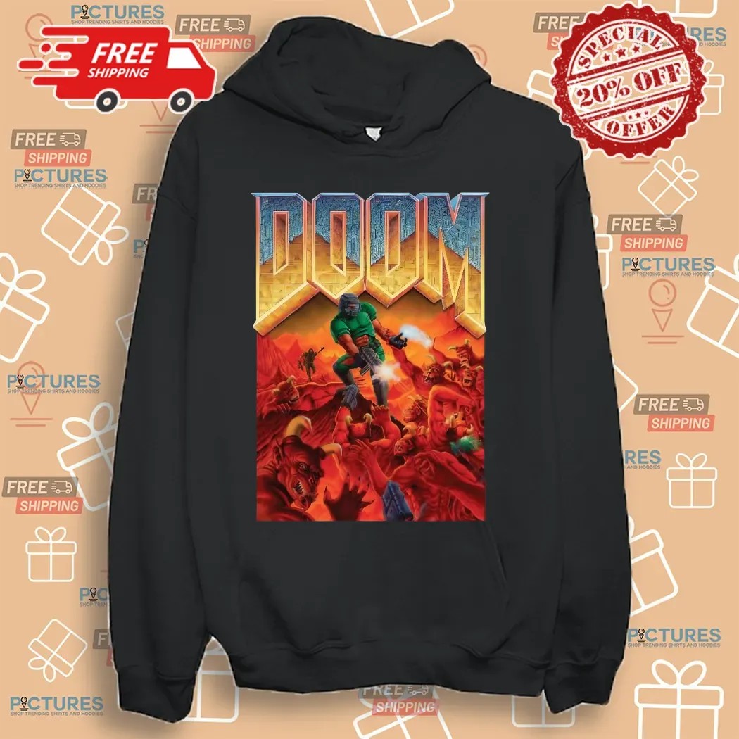 DOOM 1993 Video Game Cover Art T Shirt • Picturestees Clothing LLC