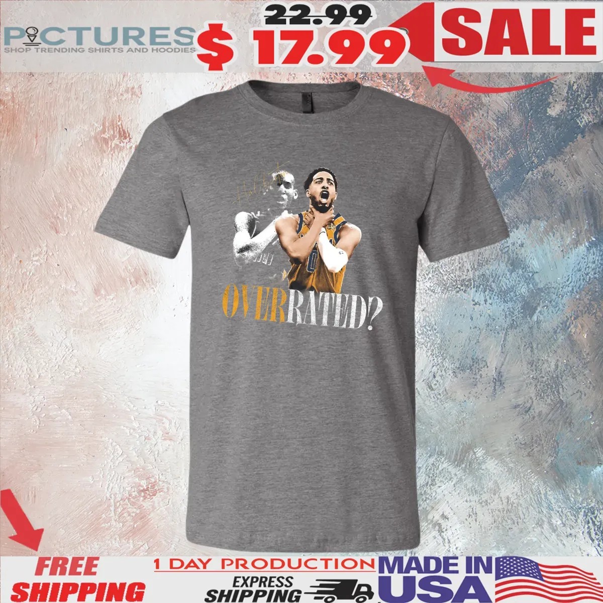 Indiana Pacers Tyrese And Reggie Choke Celly Overrated T Shirt ...