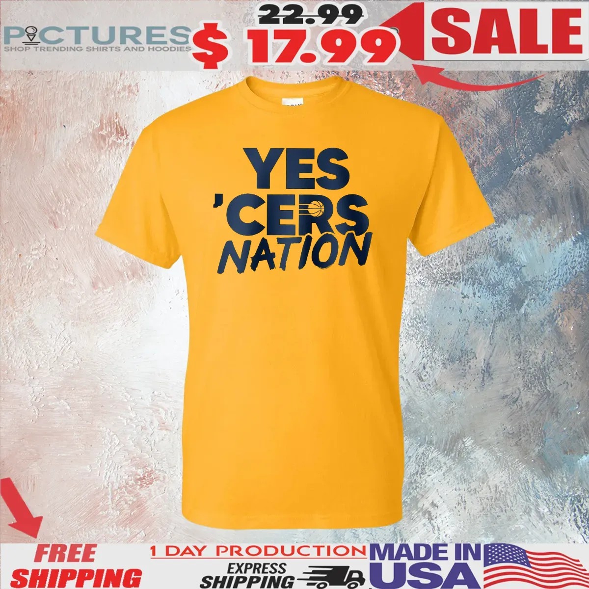 Indiana Pacers Yes 'Cers Nation T Shirt • Picturestees Clothing LLC